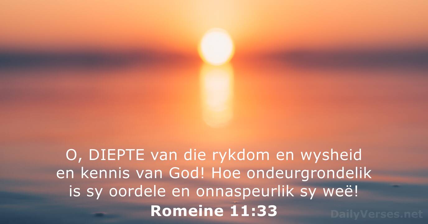 Romeine 11 33 Bybelvers DailyVerses