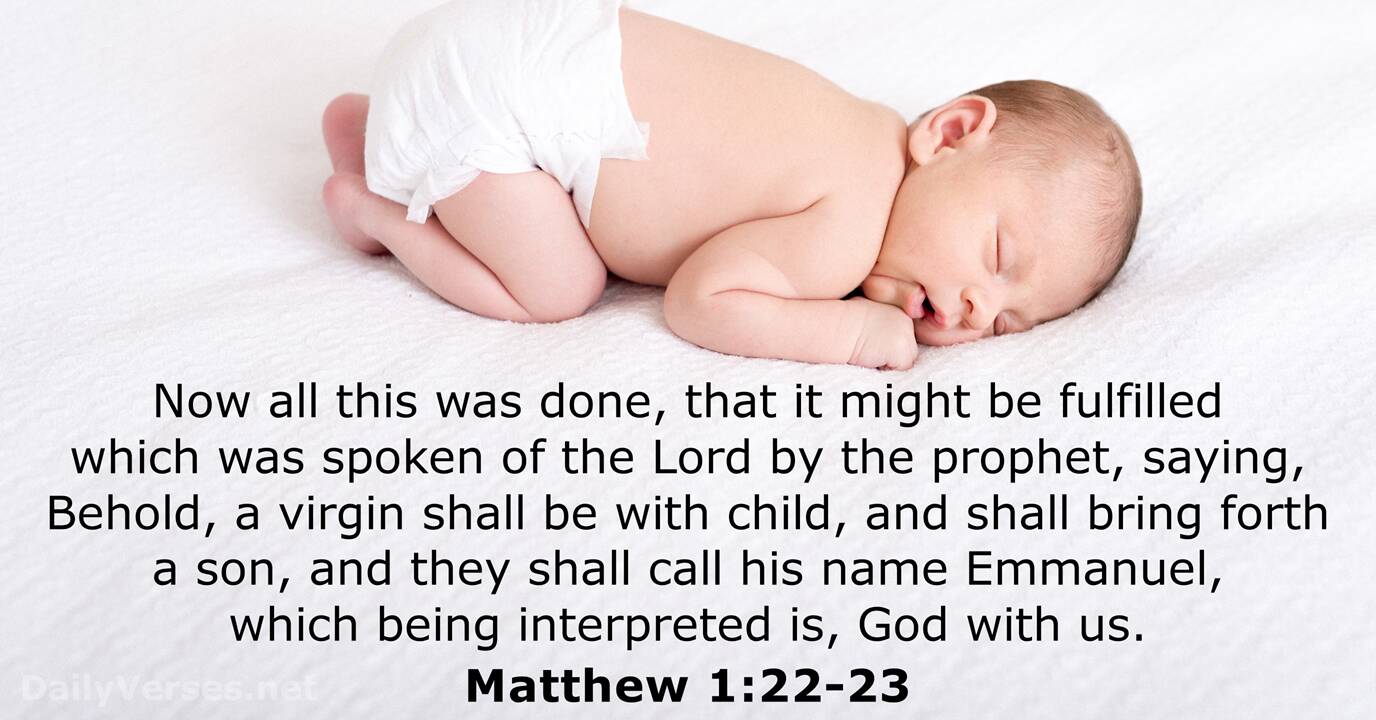 Matthew 1 22 23 Bible Verse KJV DailyVerses Matthew 1 22 23 Bible Verse KJV DailyVerses