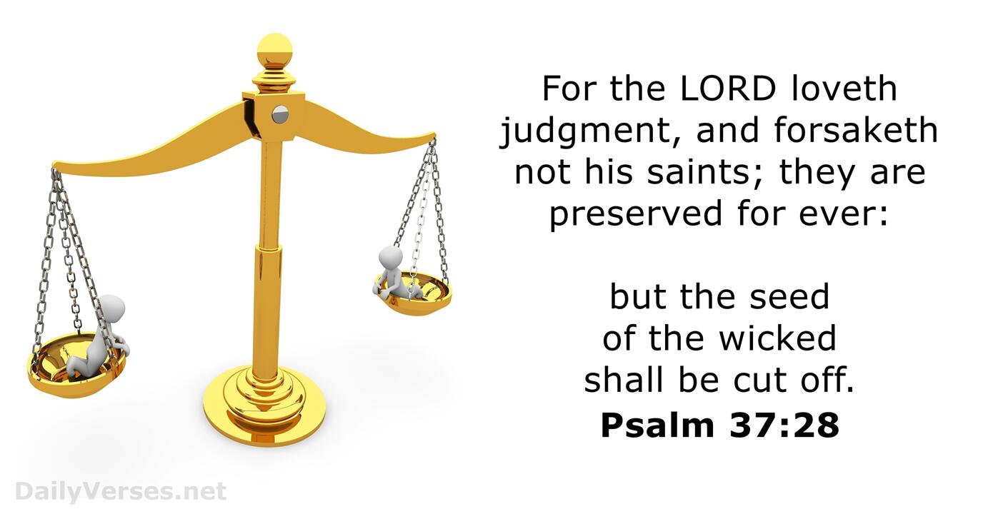 Psalm 37 28 Bible Verse KJV DailyVerses