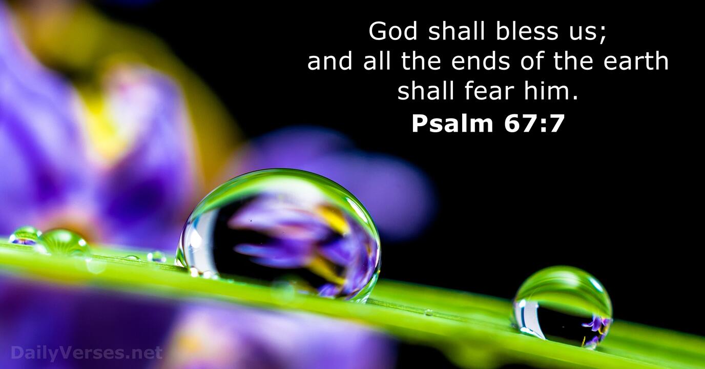 Psalm 67 7 Bible Verse KJV DailyVerses