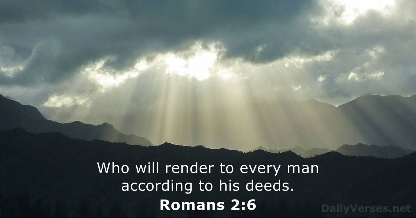 Romans 2 6 Bible Verse KJV DailyVerses Romans 2 6 Bible Verse KJV DailyVerses