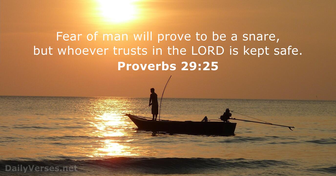 Proverbs 29 25 Bible Verse DailyVerses