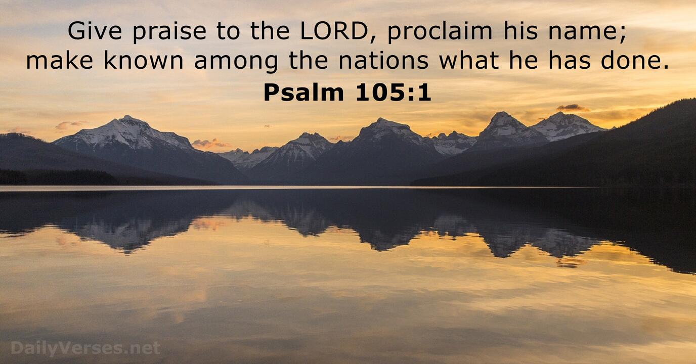 Psalm 105 NIV NASB DailyVerses