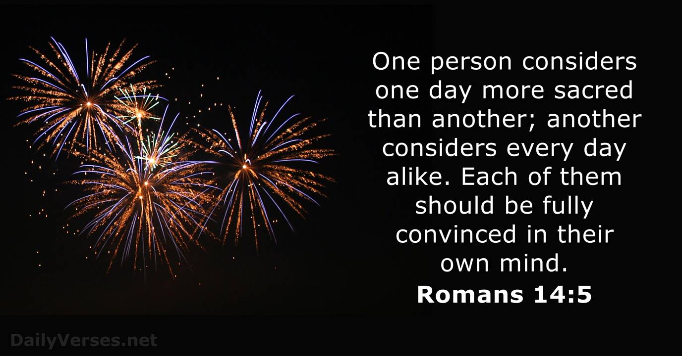 Romans 14 5 Bible Verse DailyVerses