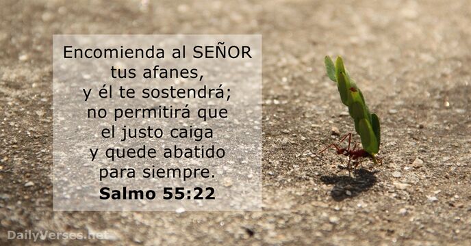 Salmos 55:22 - Versículo de la Biblia del día - DailyVerses.net Salmos 55:22 - Versículo de la Biblia del día - DailyVerses.net