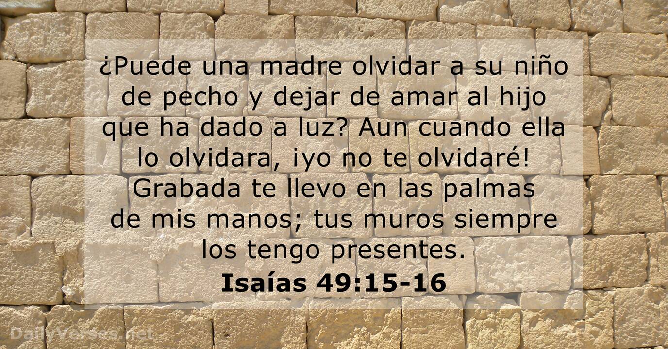 Isa as 49 15 16 Vers culo De La Biblia DailyVerses Isa as 49 15 16 Vers culo De La Biblia DailyVerses