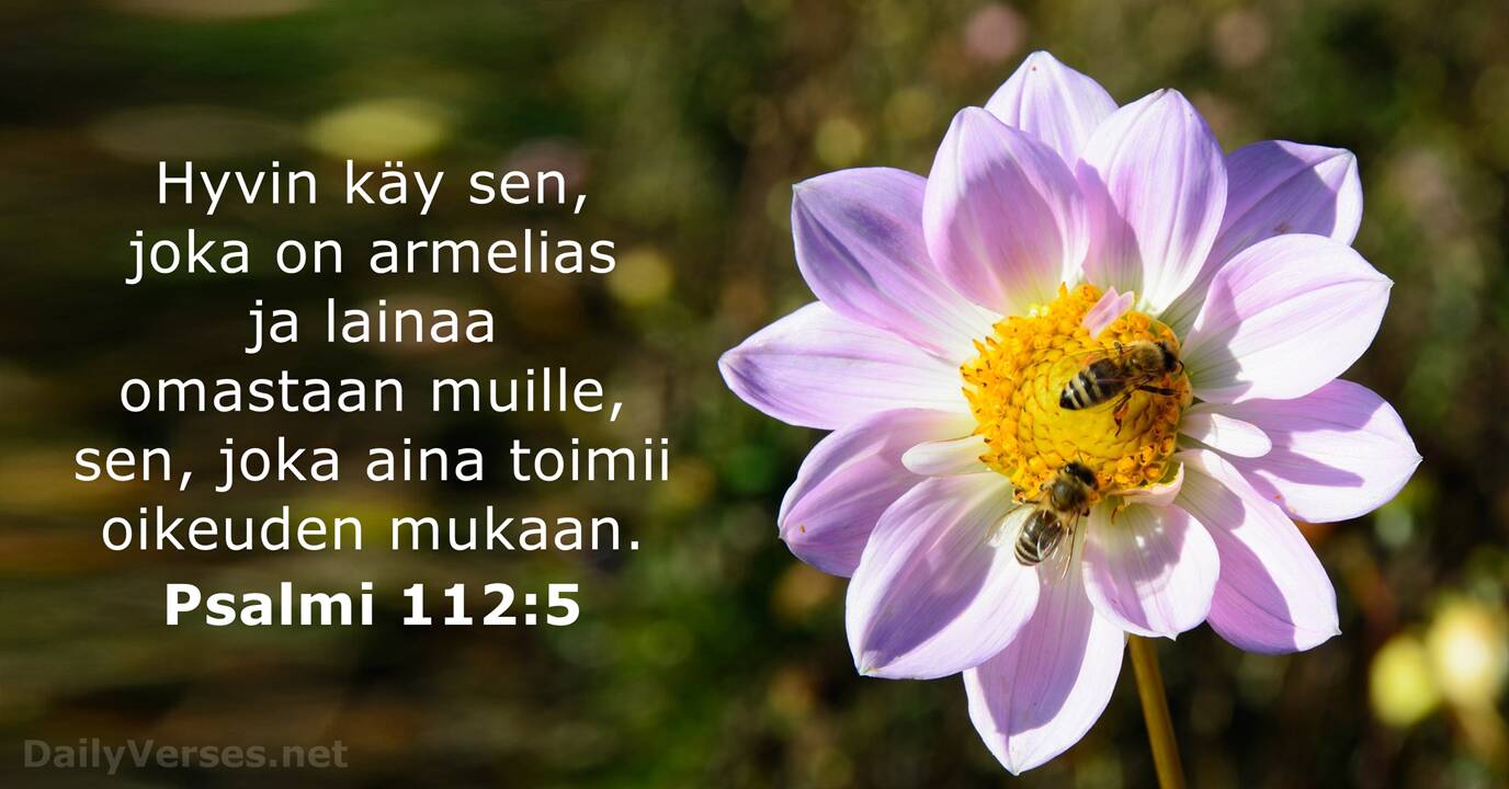 Psalmi 112 5 Raamatun Jae DailyVerses