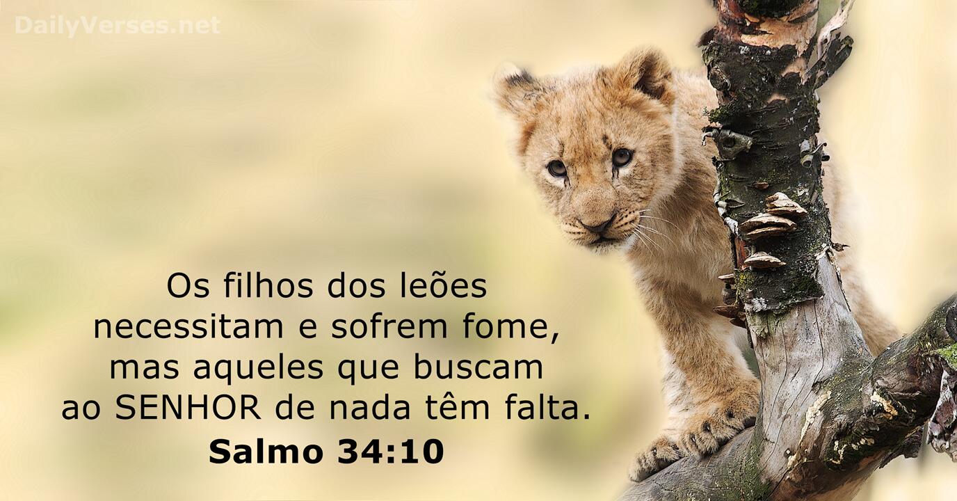12 De Fevereiro De 2021 Vers culo Da B blia Do Dia Salmo 34 10