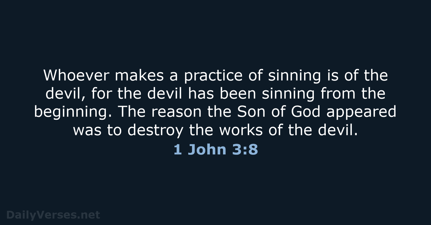 1 John 3 8 Bible Verse ESV DailyVerses