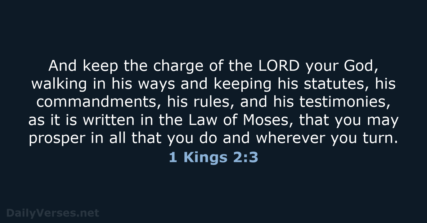 1 Kings 2 ESV NKJV DailyVerses