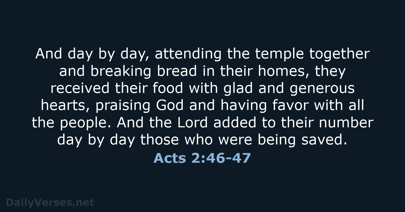 Acts 2 46 47 Bible Verse ESV DailyVerses