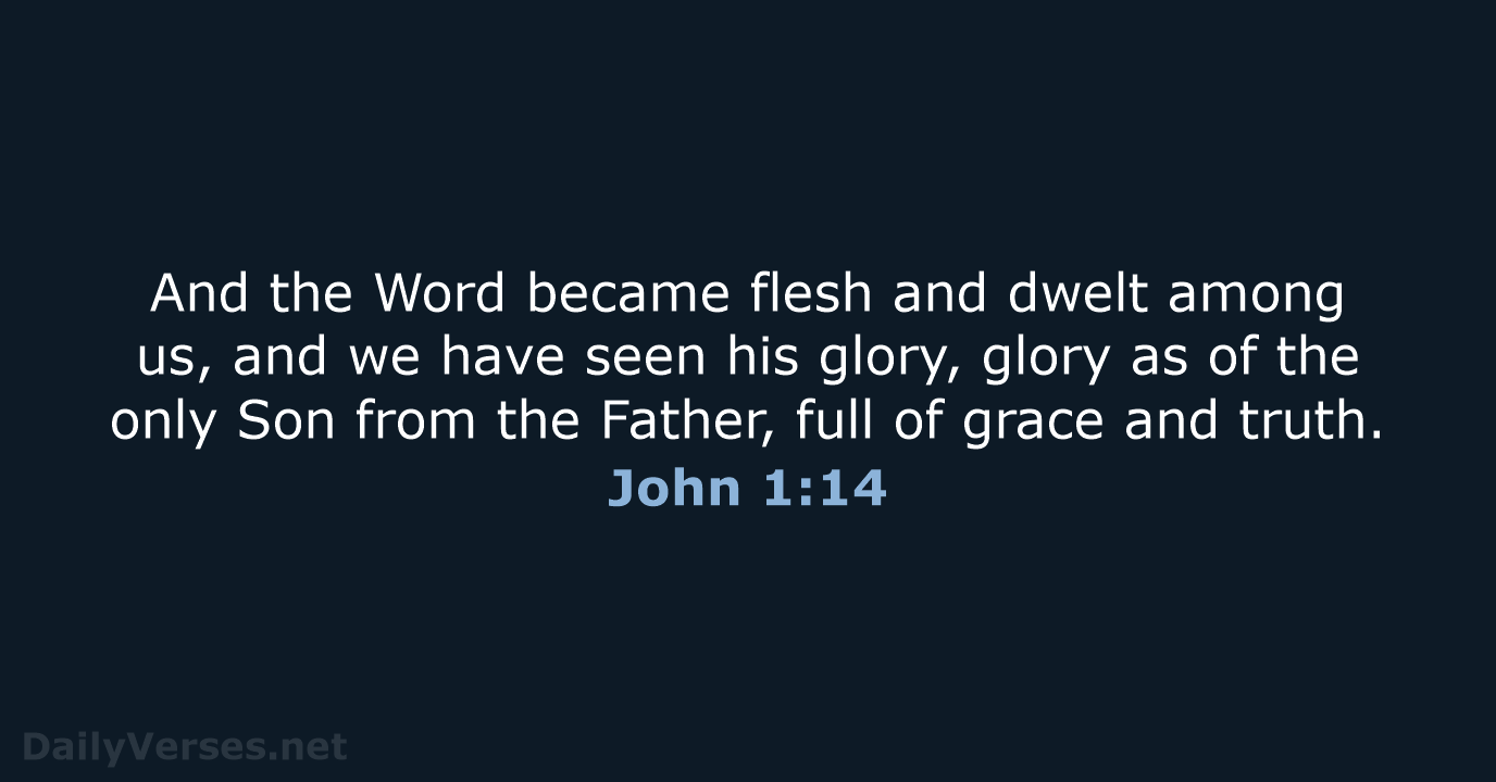 December 5 2020 Bible Verse Of The Day ESV John 1 14
