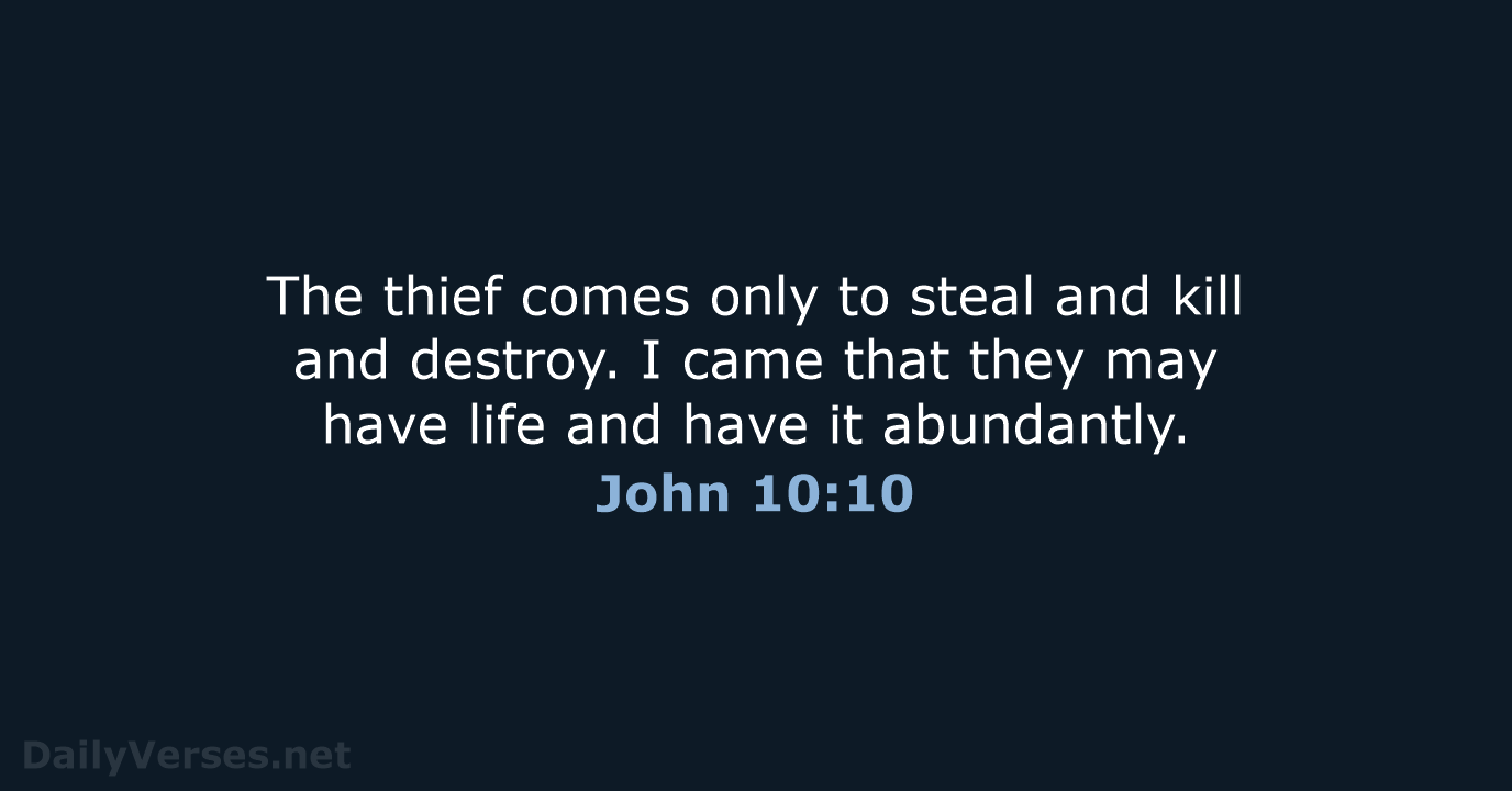 September 30 2022 Bible Verse Of The Day ESV John 10 10