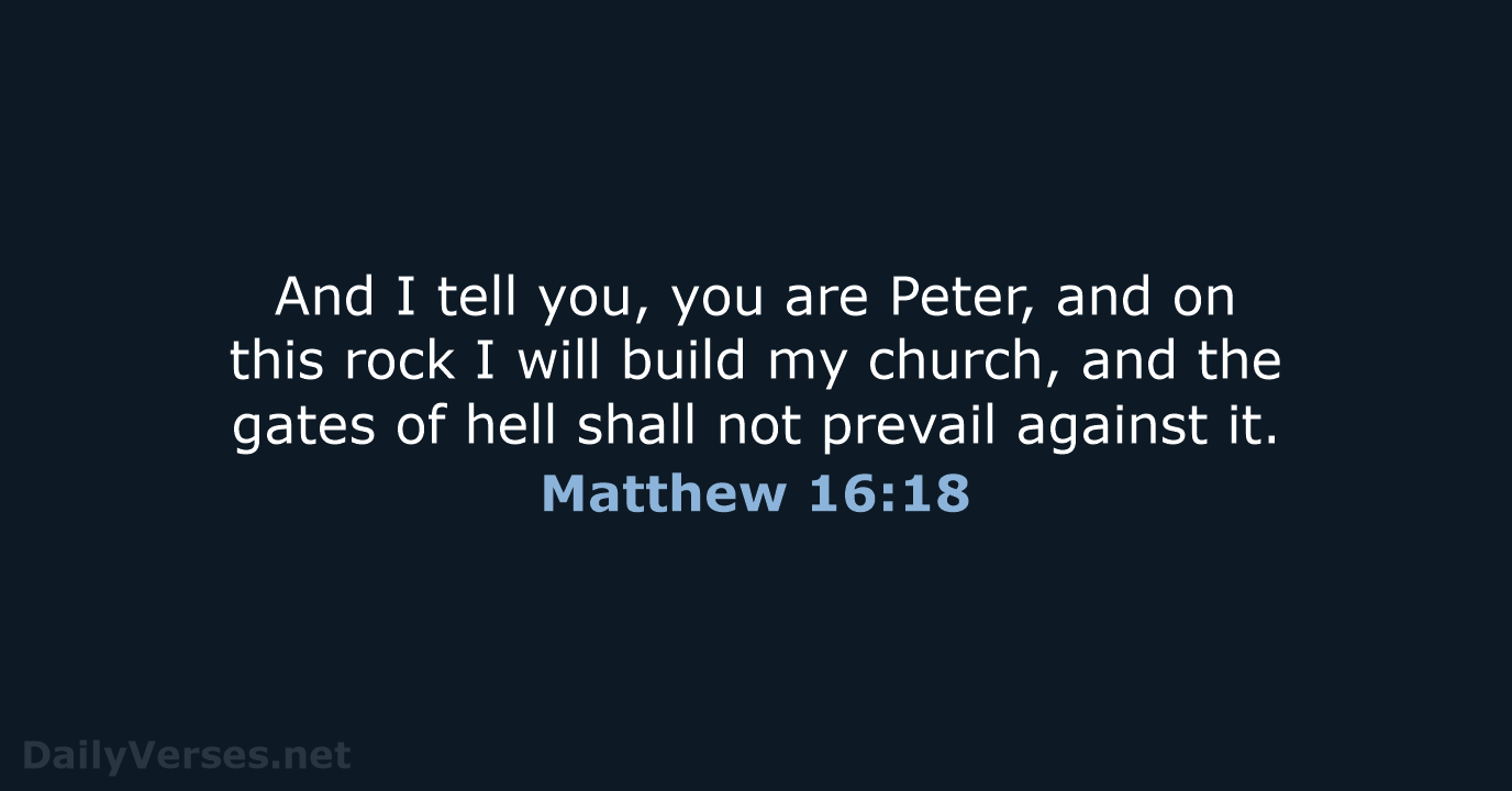 Matthew 16 18 Bible Verse ESV DailyVerses