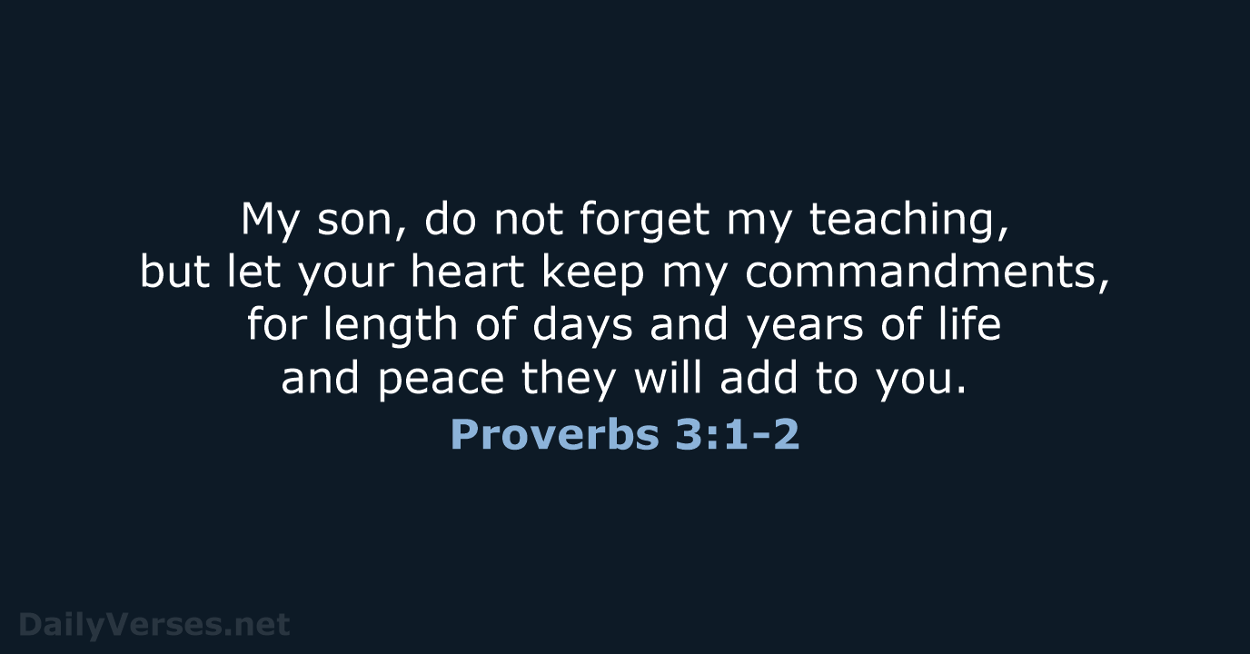Proverbs 3 ESV NLT DailyVerses Proverbs 3 ESV NLT DailyVerses