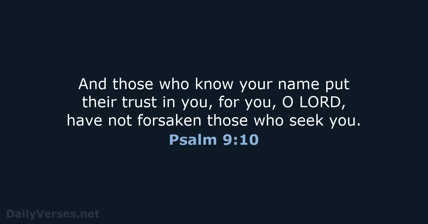 April 25 2022 Bible Verse Of The Day ESV Psalm 9 10