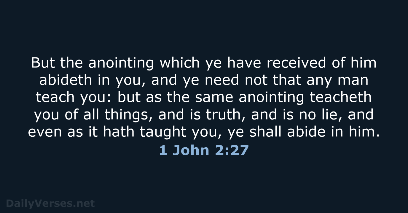1 John 2 27 Bible Verse KJV DailyVerses