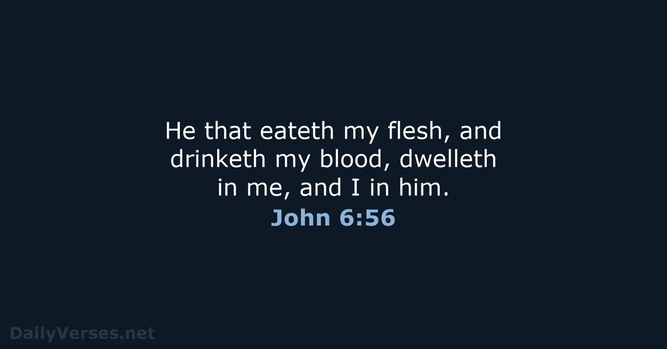 John 6 56 Bible Verse KJV DailyVerses