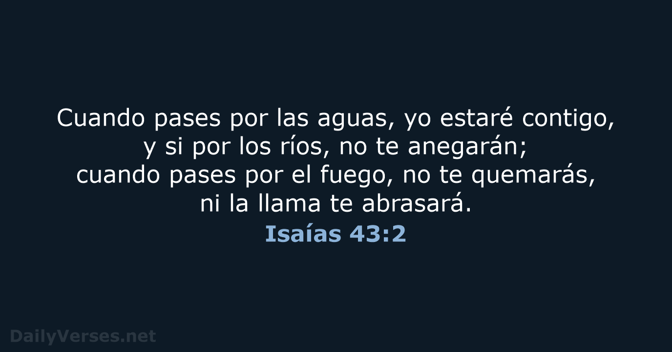 18 De Mayo De 2019 Vers culo De La Biblia Del D a LBLA Isa as 43 