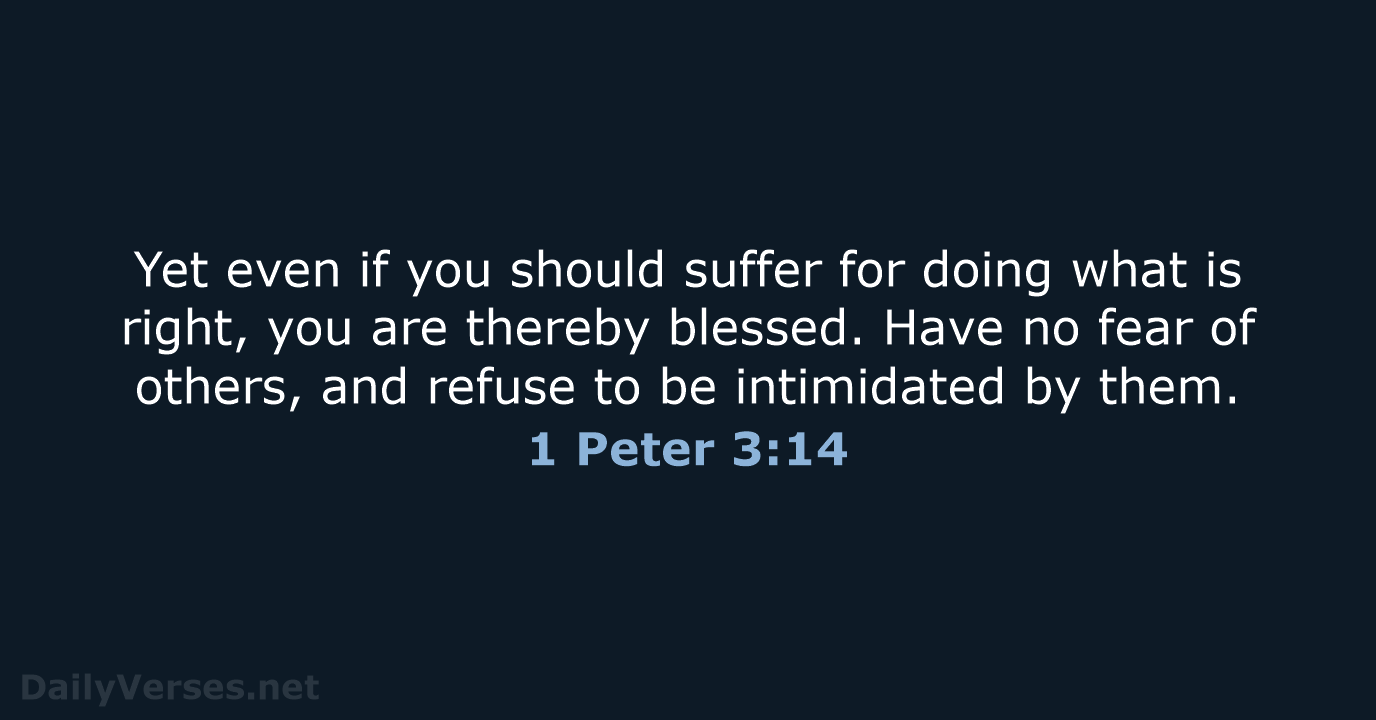 1 Peter 3 14 Bible Verse NCB DailyVerses
