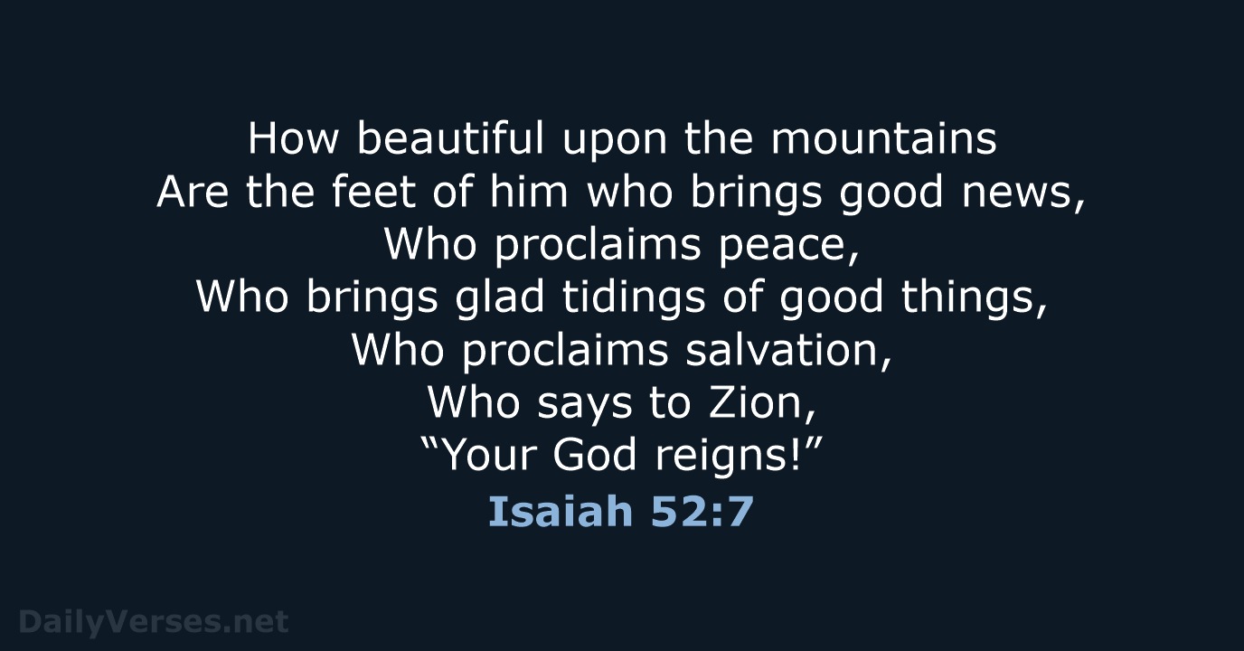 Isaiah 52 7 Bible Verse NKJV DailyVerses Isaiah 52 7 Bible Verse NKJV DailyVerses