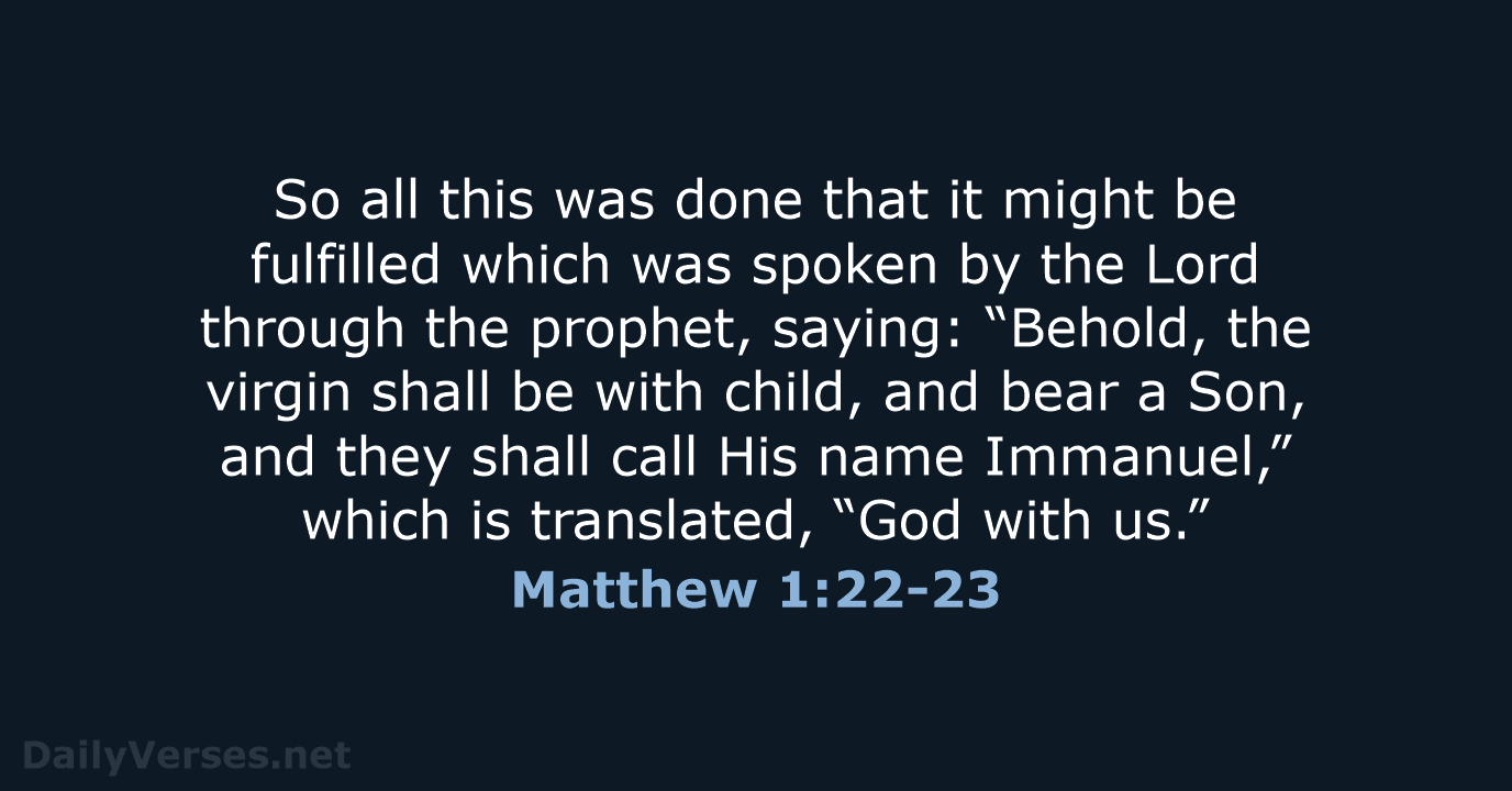 Matthew 1 22 23 Bible Verse NKJV DailyVerses Matthew 1 22 23 Bible Verse NKJV DailyVerses