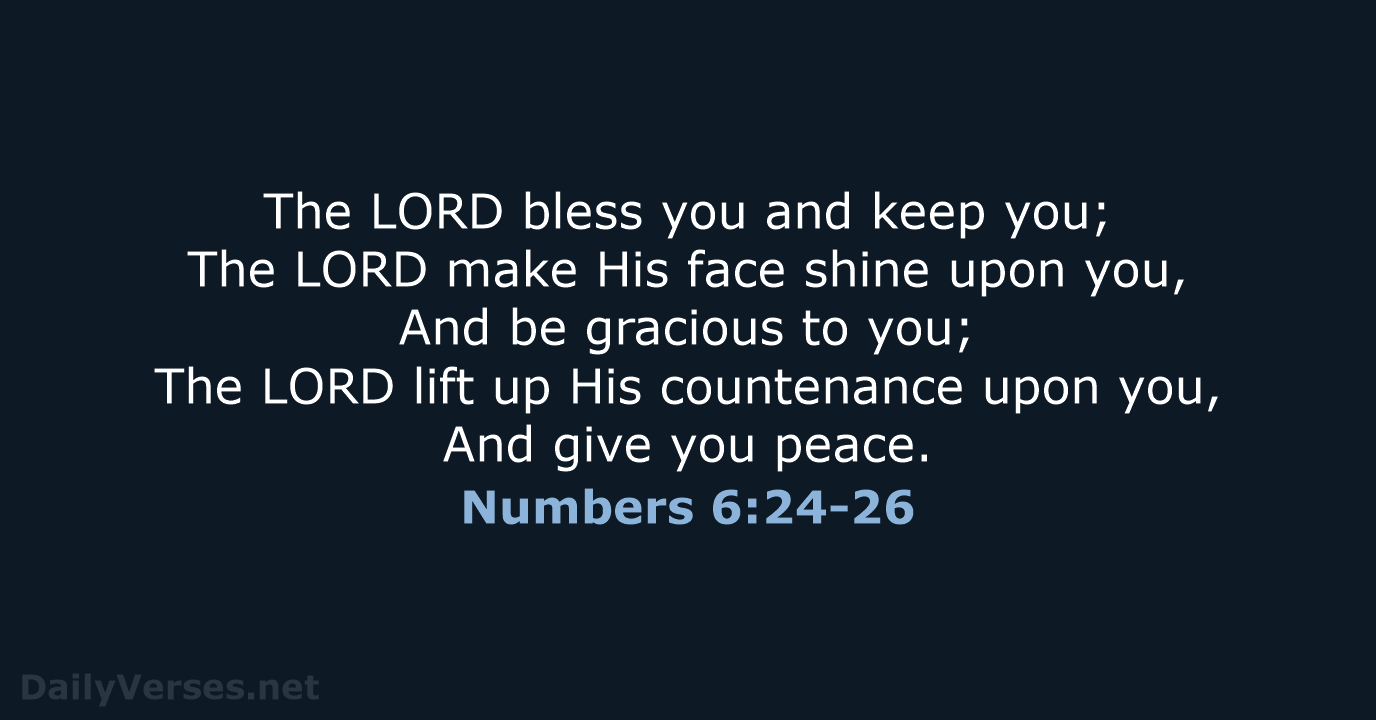 January 10 2024 Bible Verse Of The Day NKJV Numbers 6 24 26