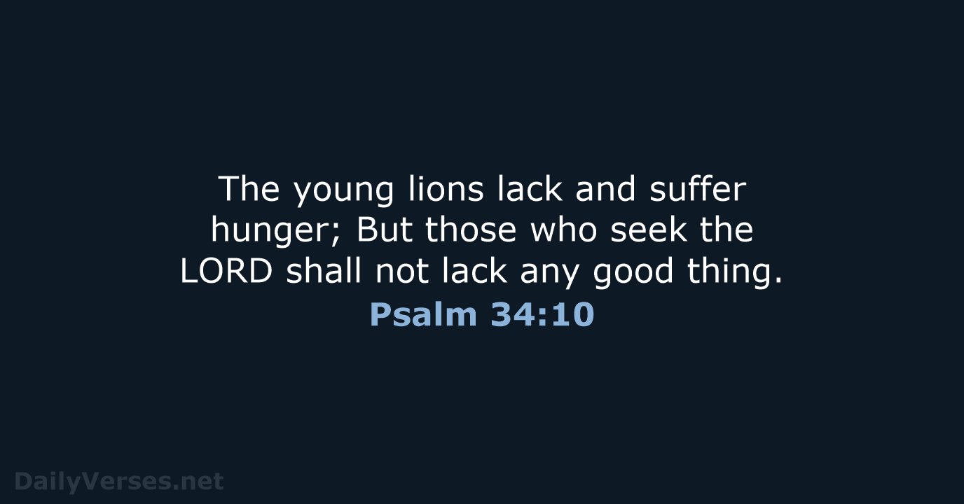 Psalm 34 10 Bible Verse NKJV DailyVerses