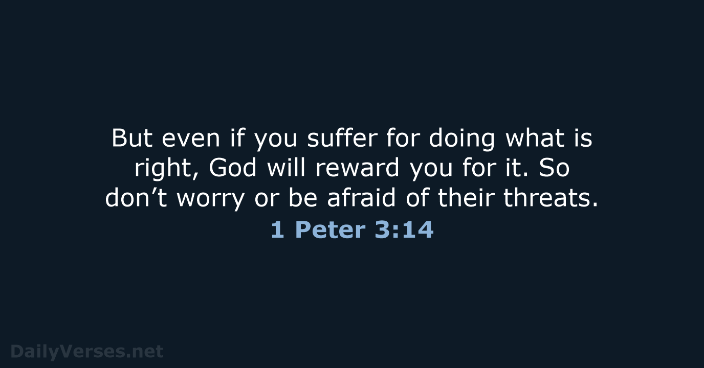 1 Peter 3 14 Bible Verse NLT DailyVerses