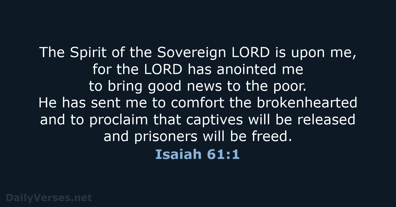 Isaiah 61 NLT DailyVerses Isaiah 61 NLT DailyVerses