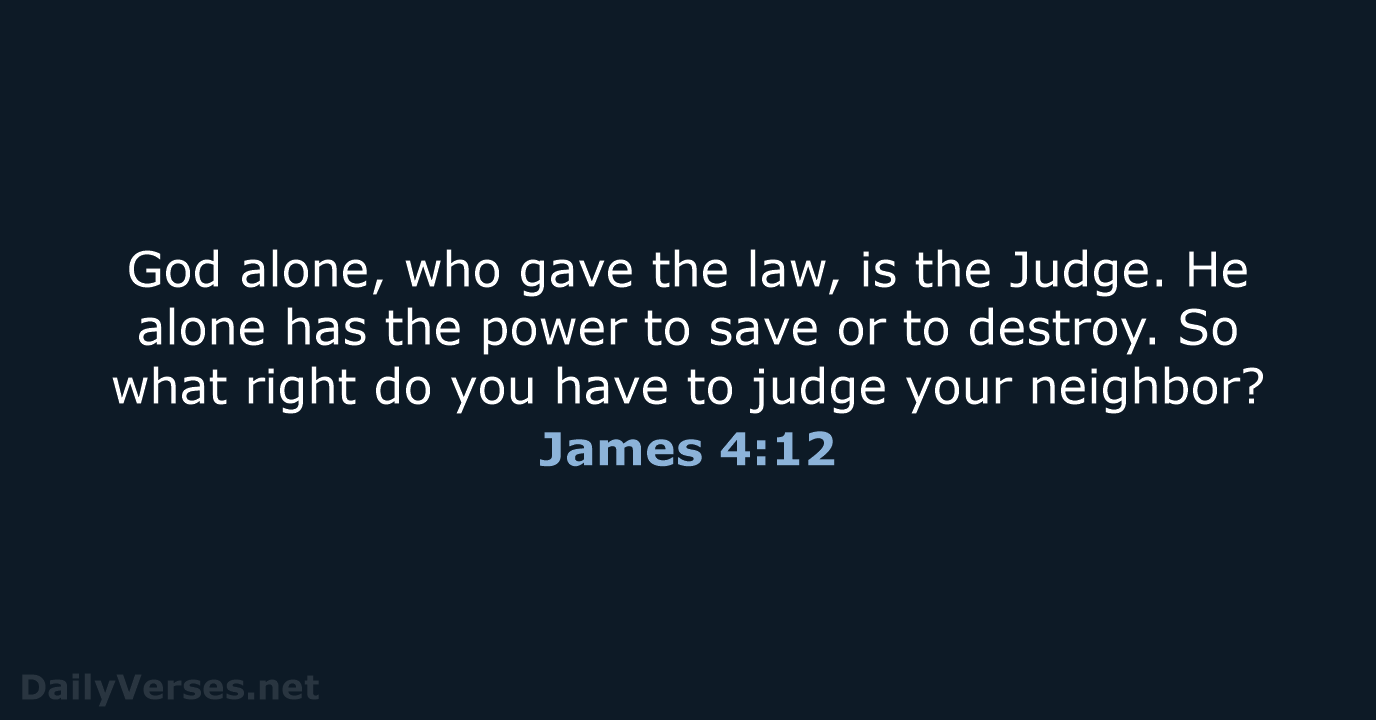 James 4 12 Bible Verse NLT DailyVerses