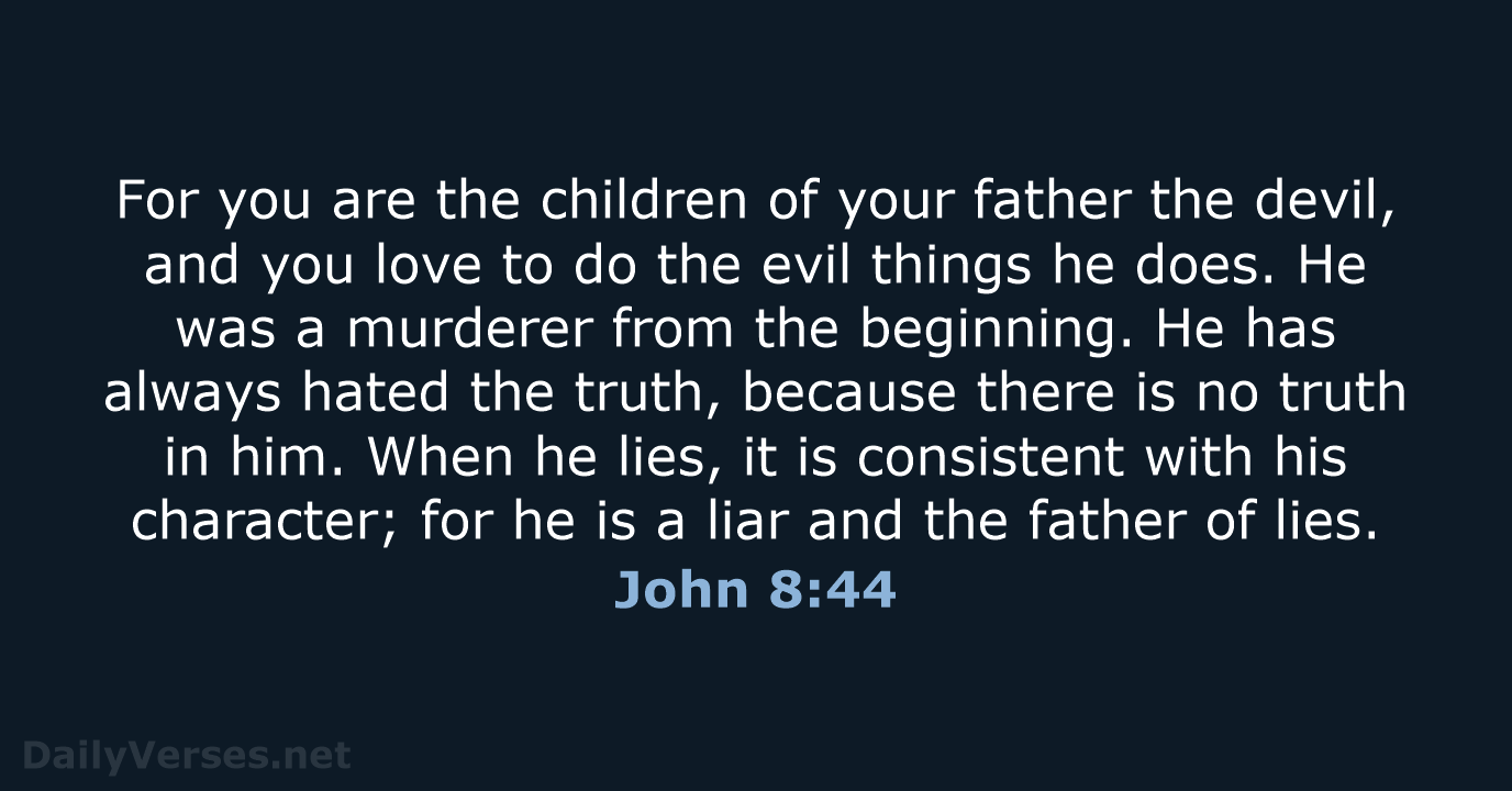John 8 44 Bible Verse NLT DailyVerses
