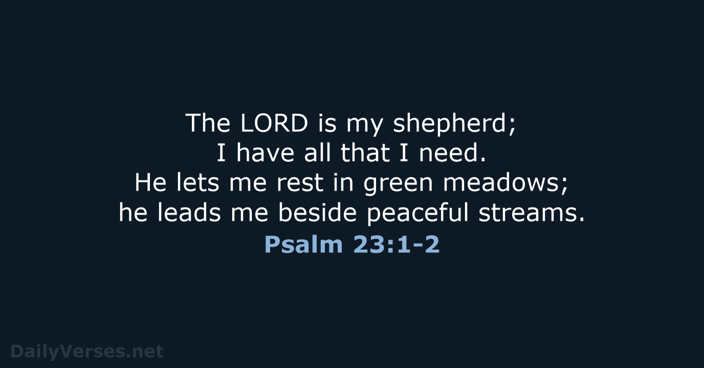 Psalm 23 1 2 Bible Verse NLT DailyVerses