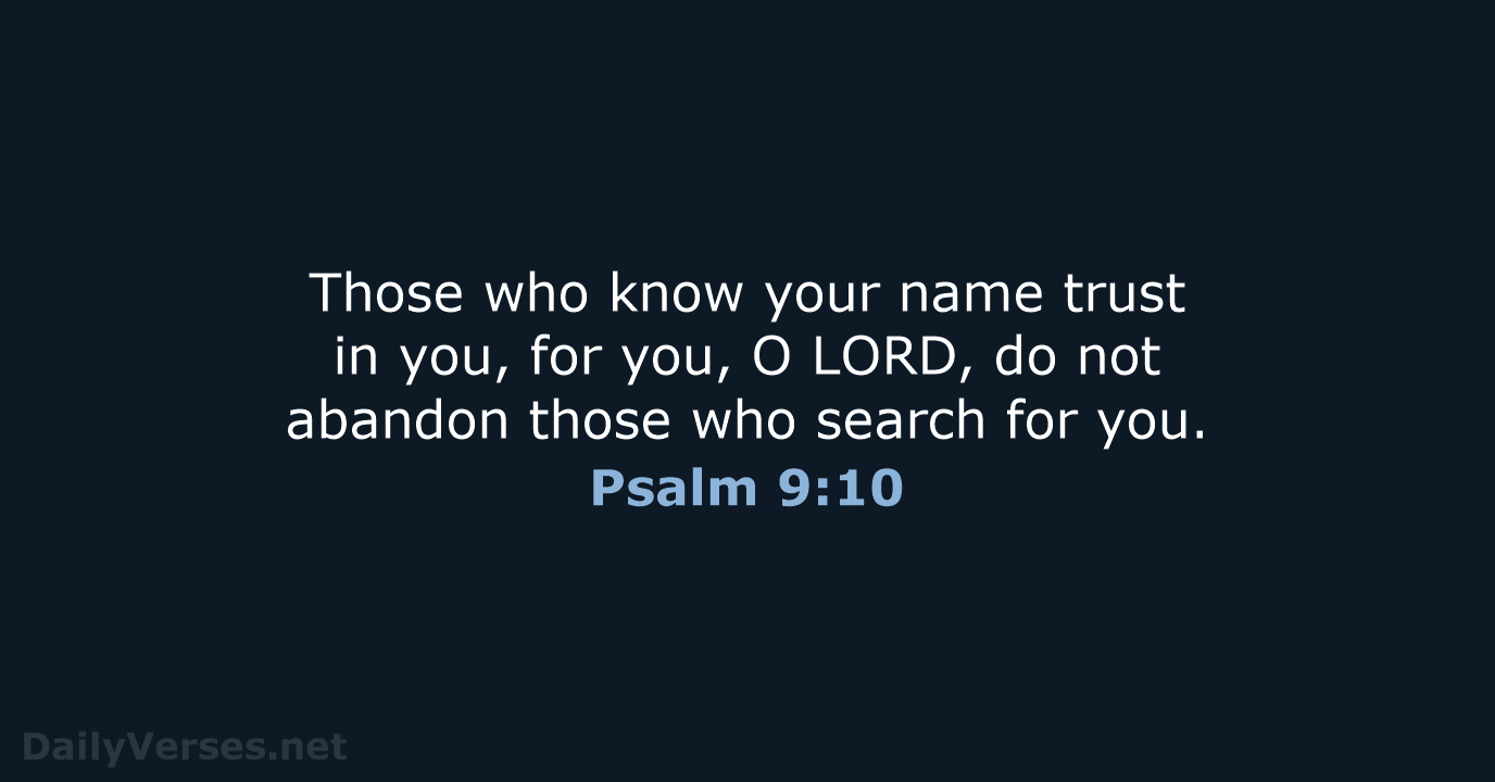 Psalm 9 10 Bible Verse NLT DailyVerses