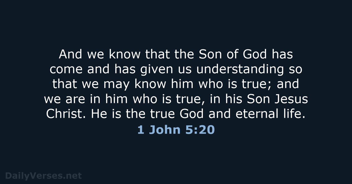April 17 2017 Bible Verse Of The Day NRSV 1 John 5 20