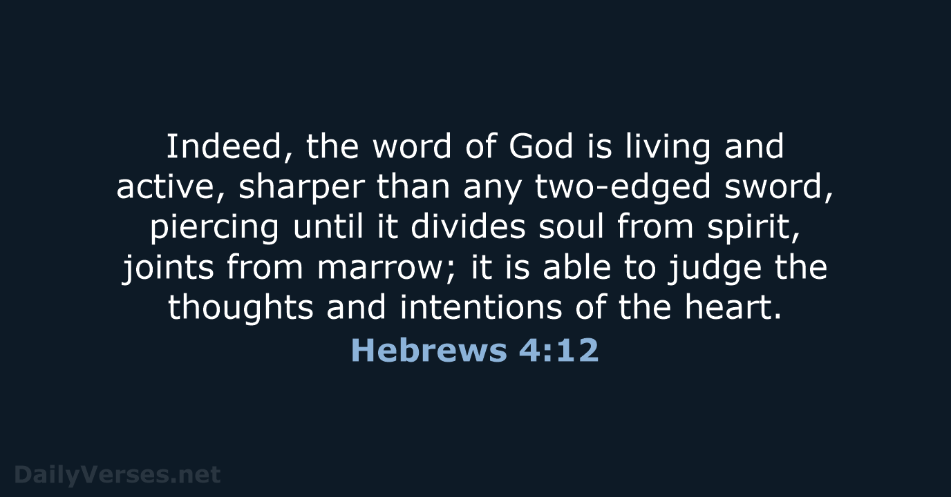 September 30 2015 Bible Verse Of The Day NRSV Hebrews 4 12