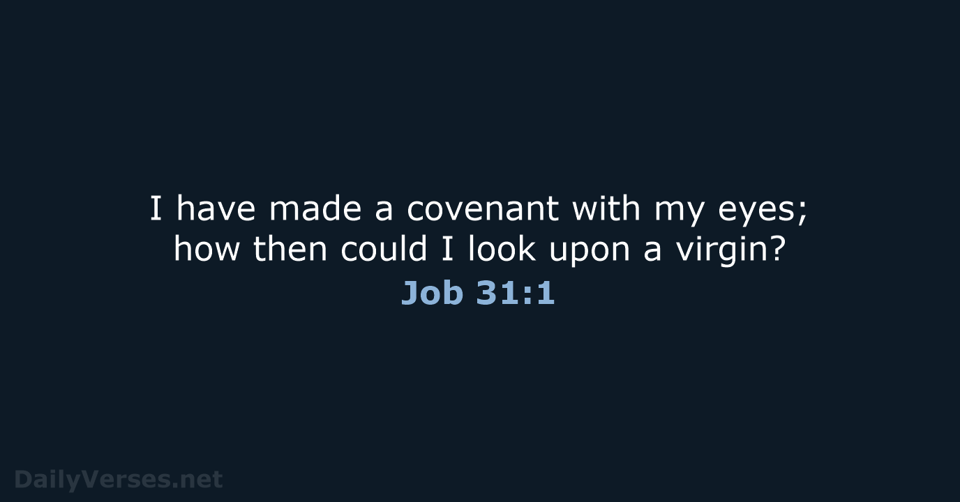 Job 31 NRSV ESV DailyVerses Job 31 NRSV ESV DailyVerses