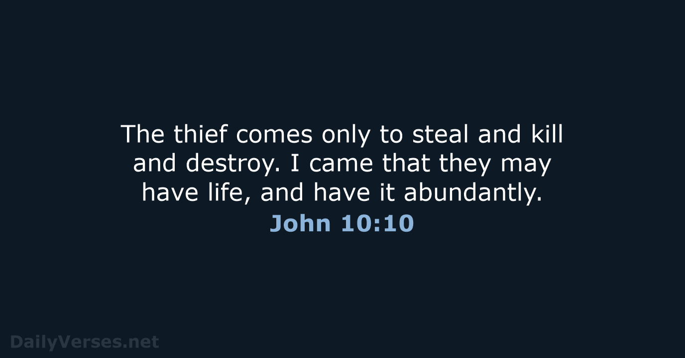 September 30 2022 Bible Verse Of The Day NRSV John 10 10