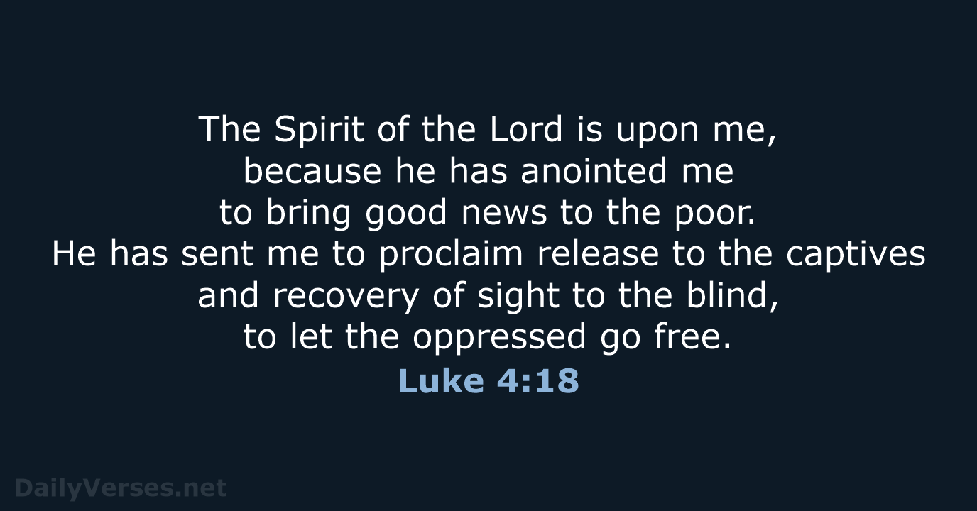 Luke 4 18 Bible Verse NRSV DailyVerses