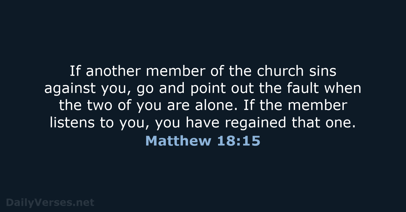 Matthew 18 15 Bible Verse NRSV DailyVerses Matthew 18 15 Bible Verse NRSV DailyVerses