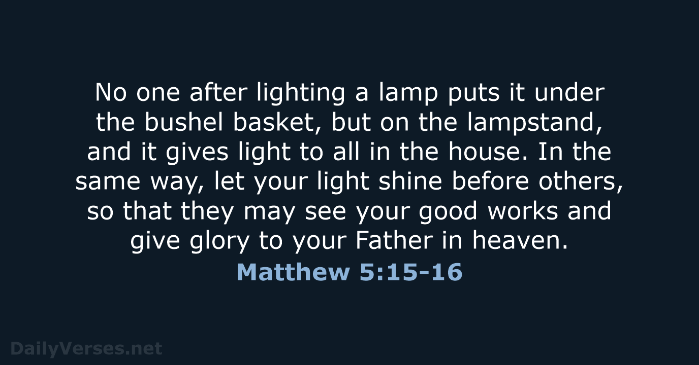 Matthew 5 15 16 Bible Verse NRSV DailyVerses