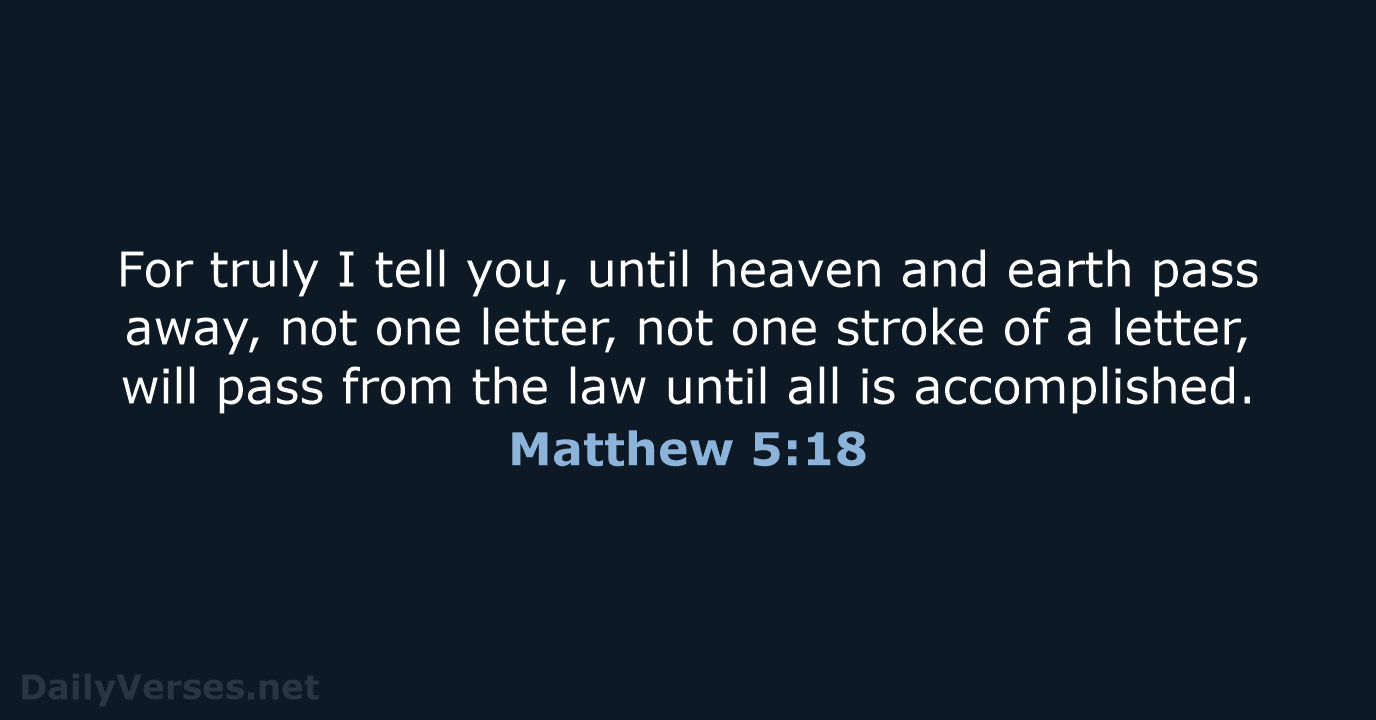 Matthew 5 18 Bible Verse NRSV DailyVerses