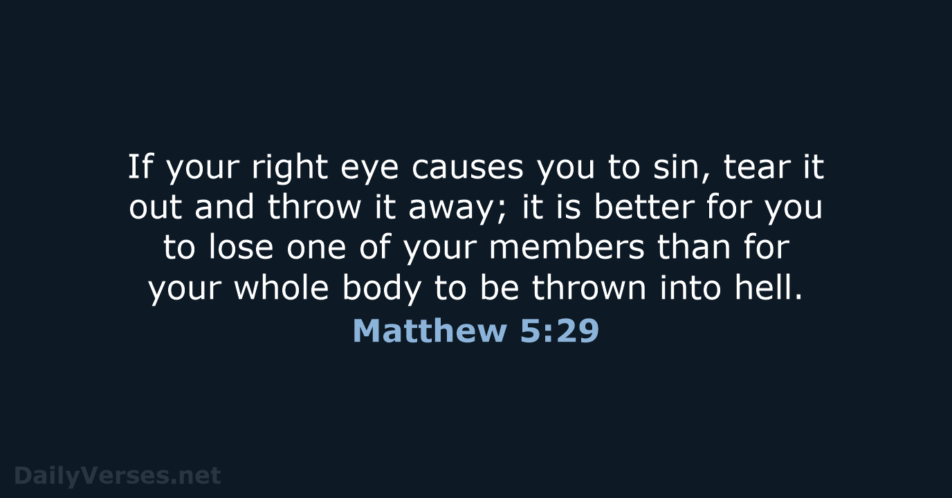 Matthew 5 29 Bible Verse NRSV DailyVerses Matthew 5 29 Bible Verse NRSV DailyVerses