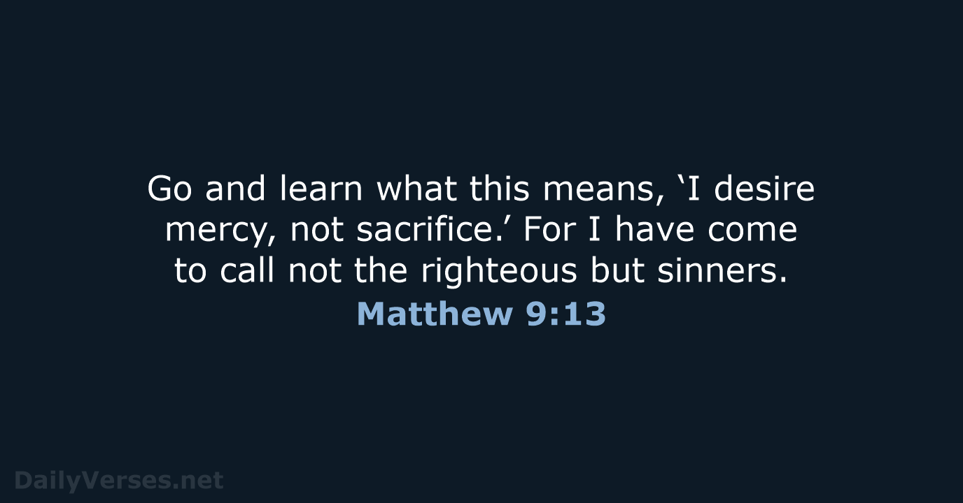 Matthew 9 13 Bible Verse NRSV DailyVerses Matthew 9 13 Bible Verse NRSV DailyVerses