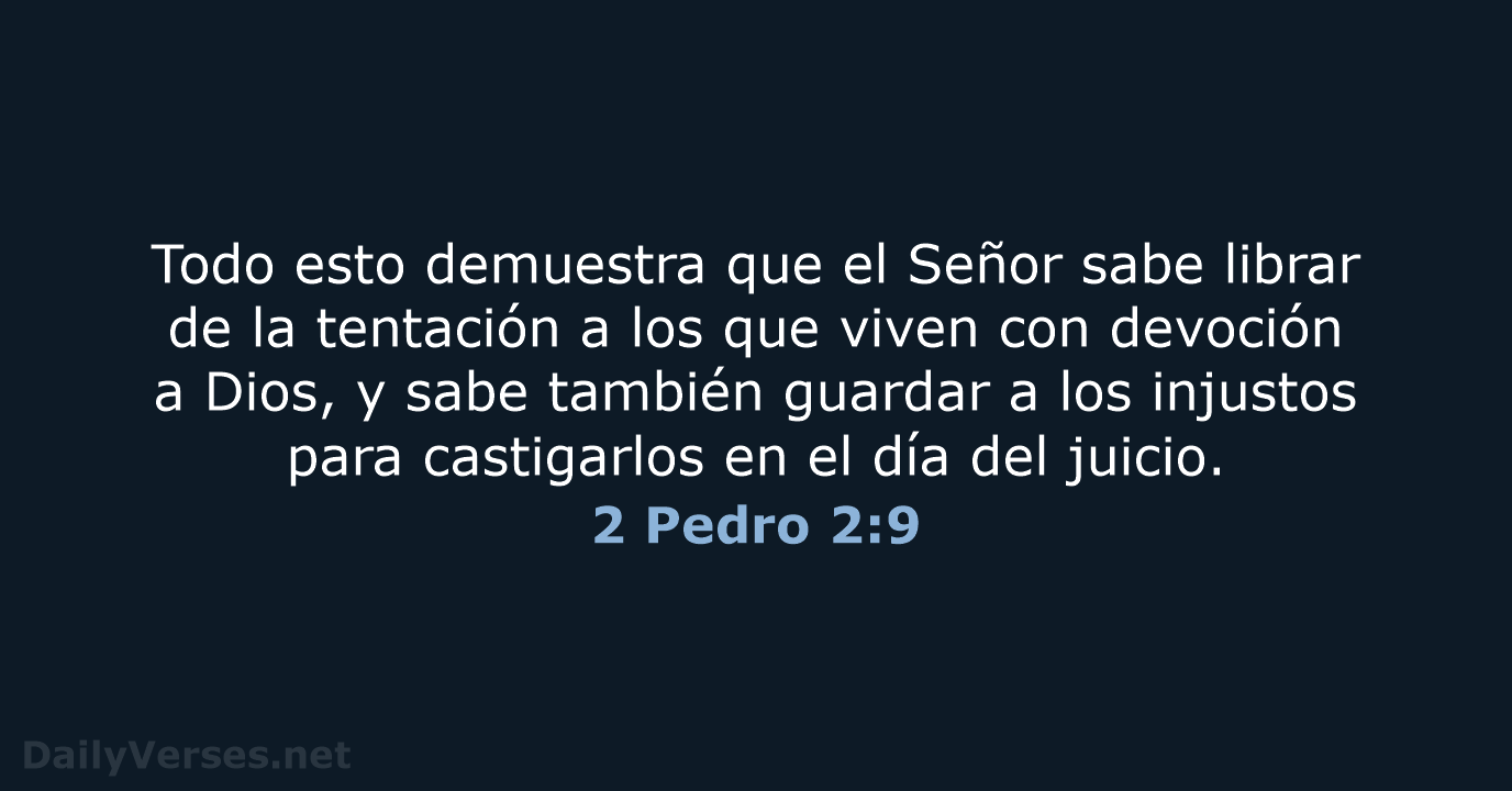 2 Pedro 2 9 Vers culo De La Biblia DailyVerses